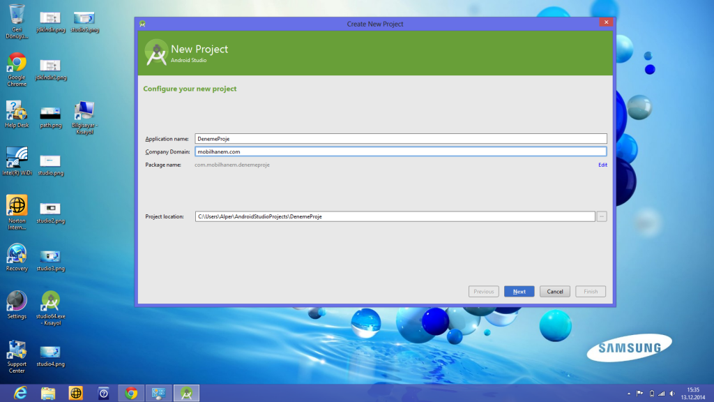 Android Studio IDE Kurulumu ve Yeni Proje Açma (Resimli)