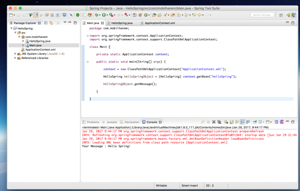 Spring Dersleri - Spring ile Hello World Uygulaması - Mobilhanem