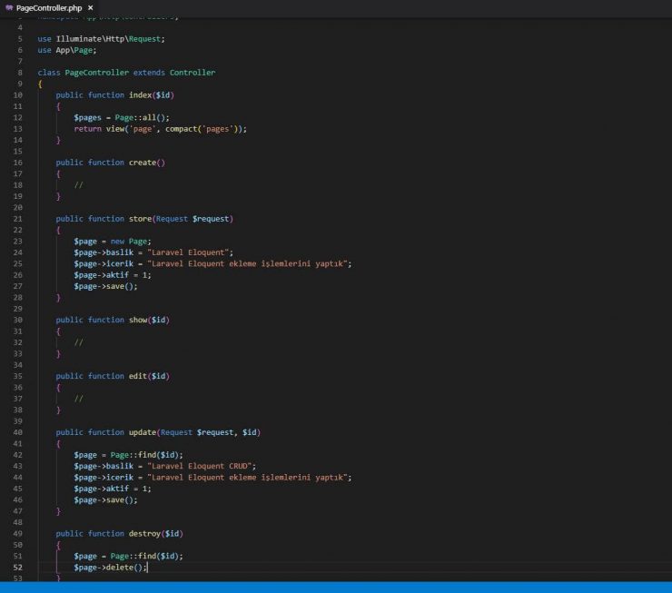 Laravel Eloquent CRUD Kullanımı | Laravel Dersleri | Mobilhanem