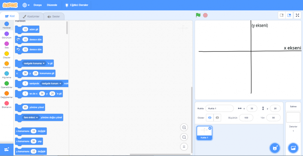 Scratch ile Temel Fonksiyonlar | Hareket Komutları - Kodları | Mobilhanem