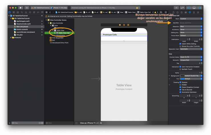 iOS TableView Kullanımı | TableView Methodları | Mobilhanem